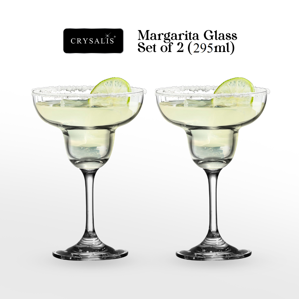 CRYSALIS Margarita Cocktail Glass [Set of 2] Bar Drinking Glass Essentials | Shopee Philippines