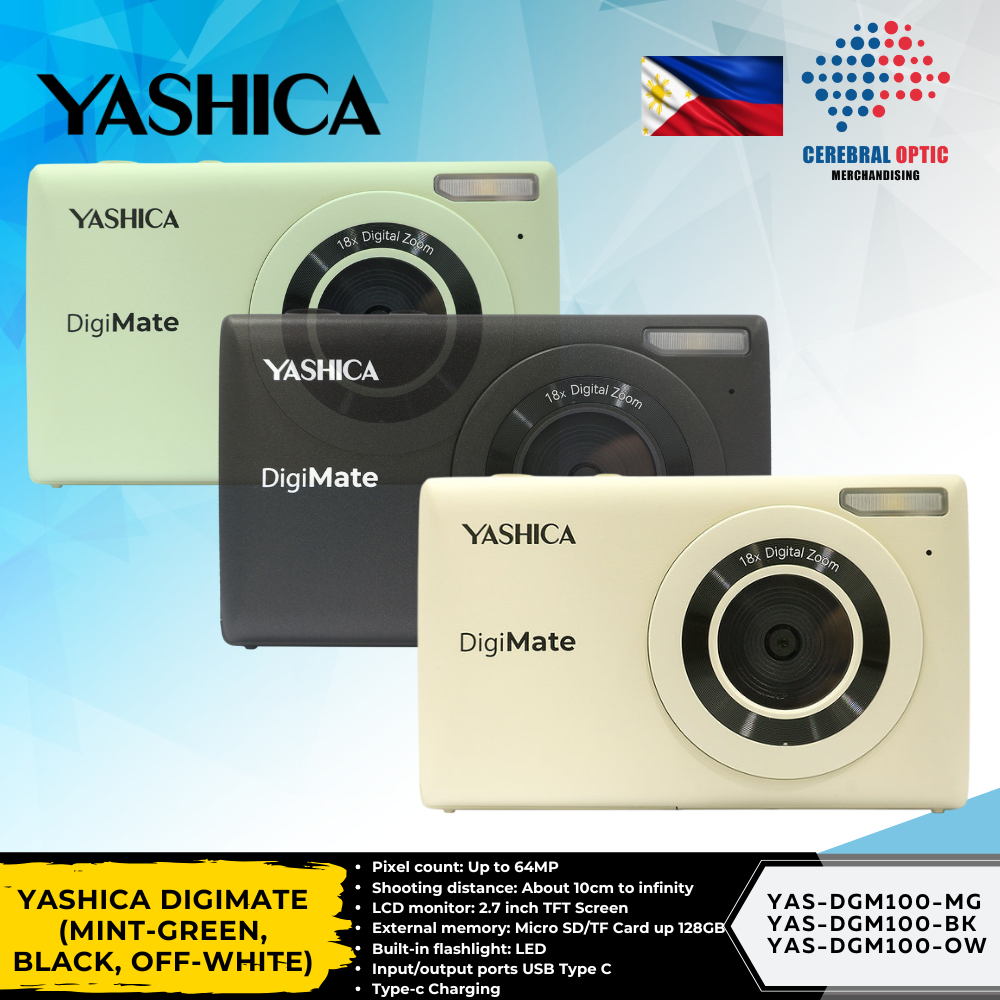 YASHICA DIGIMATE BLACK, OFF-WHITE, MINT GREEN, Best Digital Camera - Cerebral Optic ...