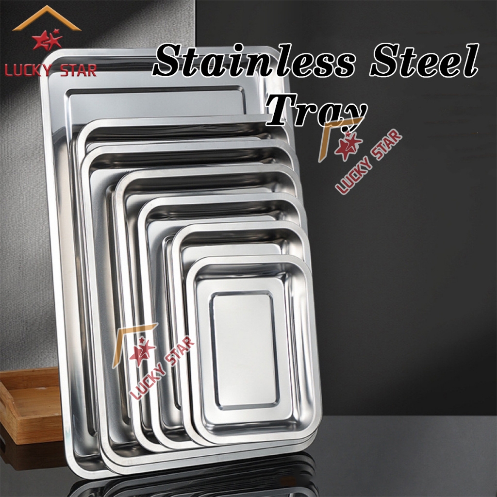 High Quality Stainless Steel Food Serving Tray 55S Makapal Stainless ...