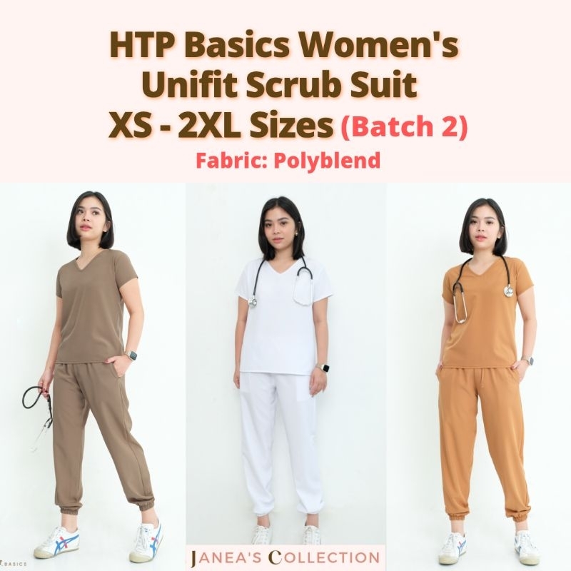 JANEA'S HTP Basics Women's Unifit Scrub Suit/Scrubs Nurse/Doctor ...