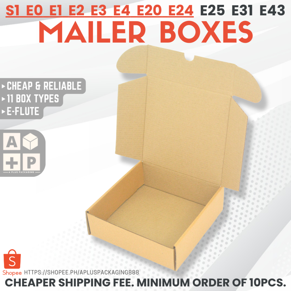 ️ MAILER BOXES (S1, E0-E24 ), Packaging Corrugated Box Gift Carton RSC ...