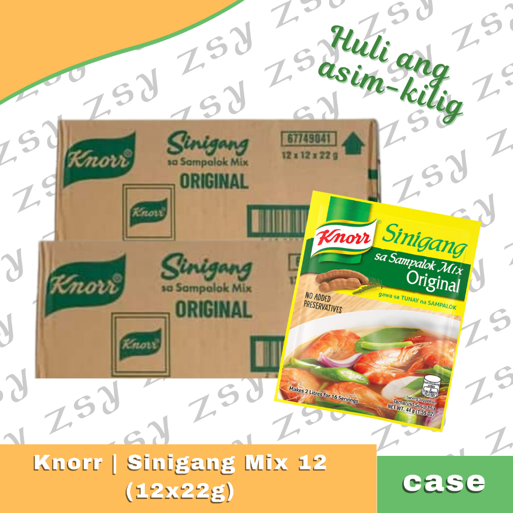 1 BOX KNORR SINIGANG SAMPALOK MIX ORIGINAL 22g (PACK OF 12) x 12 = 144pcs | Shopee Philippines
