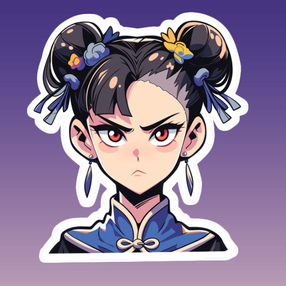 Chun-Li V2 Vynil Sticker Waterproof for Motors, Tumbler, Flask, Laptop ...