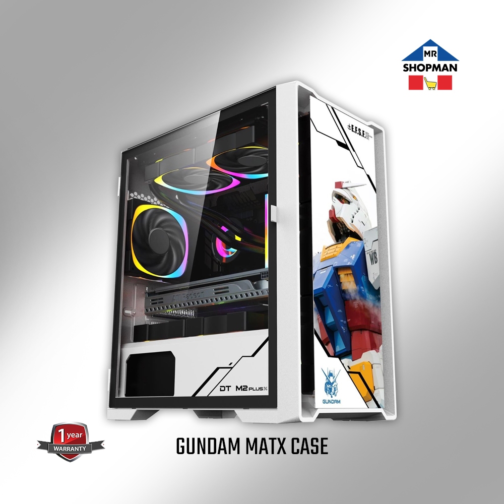 Gundam EFSE MATX Case White PC Desktop Chassis | Shopee Philippines
