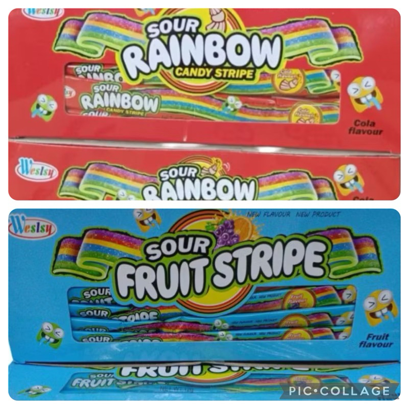 Sour Fruit/Sour Rainbow Candy Stripes by30pcs | Shopee Philippines