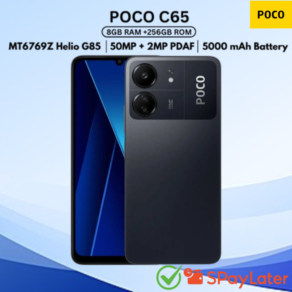 POCO C65 Smartphone 8+256GB 50MP AI Triple Camera Smooth 6.74" 90Hz Display Massive 5000mAh ...