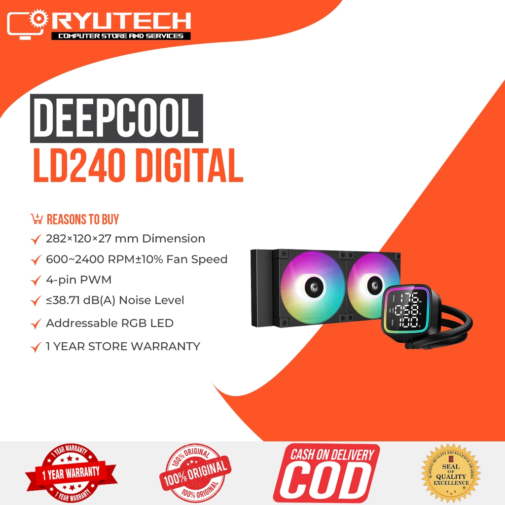 DEEPCOOL LD240 DIGITAL - Addressable RGB Led | Shopee Philippines