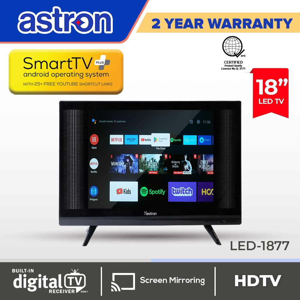 Astron LED1877 18" Smart LED TV - Full HD | Built-in Digital TV ...