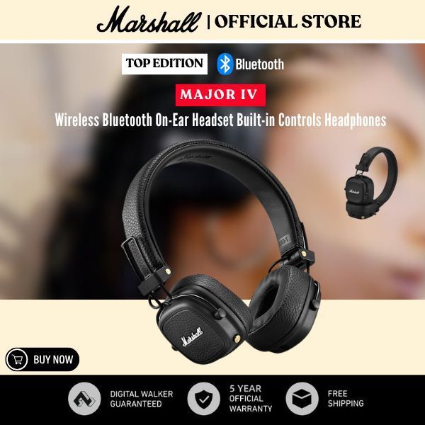 Major IV / Major 4 Wireless Bluetooth Headphones Deep Bass Stereo Hi-Fi ...