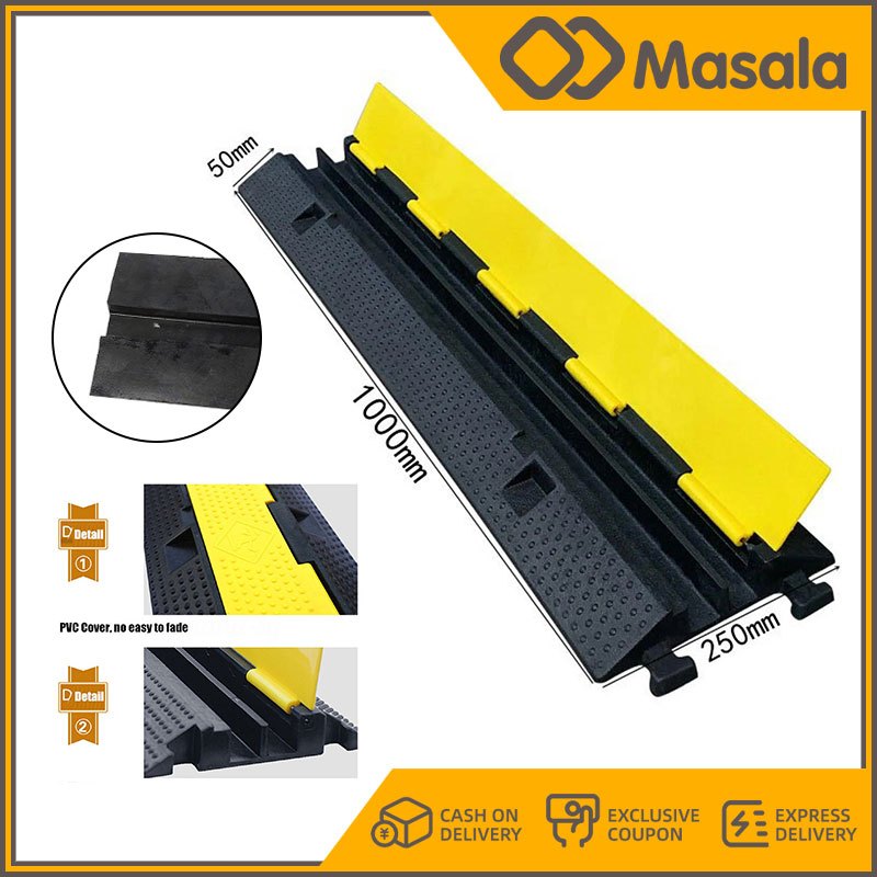 Rubber Cable Ramp Protector Hump Lead Cover Protector with One-Channel ...