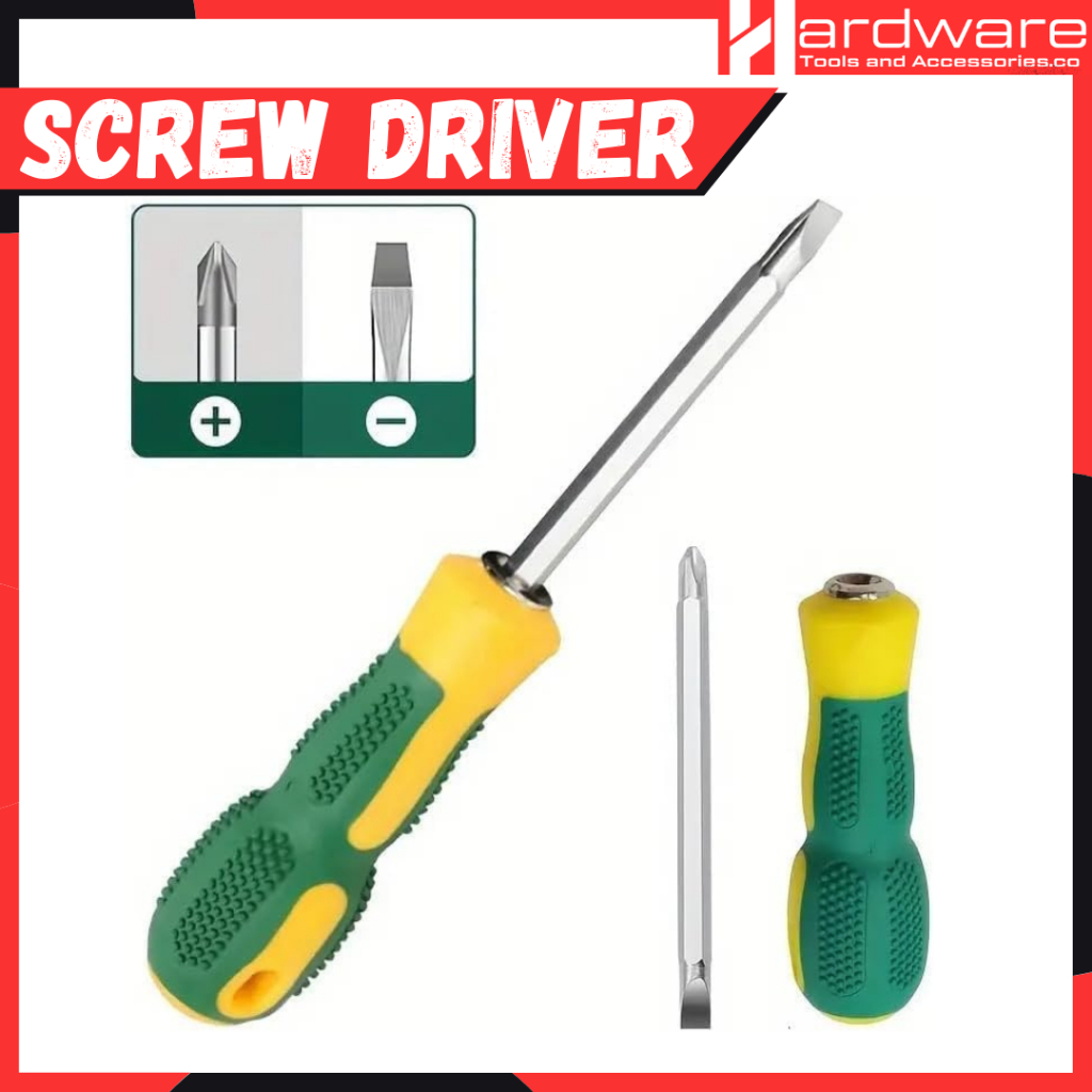 2 in 1 Interchangeable Screwdriver Set (Philip & Flat) Screw Driver ...