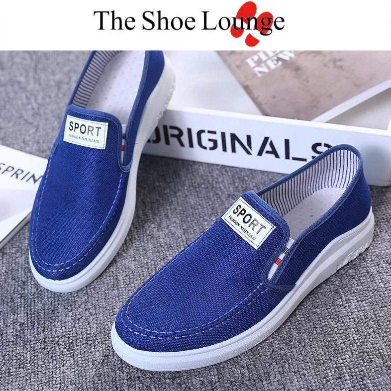 【TSL】Denim Blue Canvas Shoes Men Casual Shoes Work School Shoes ...