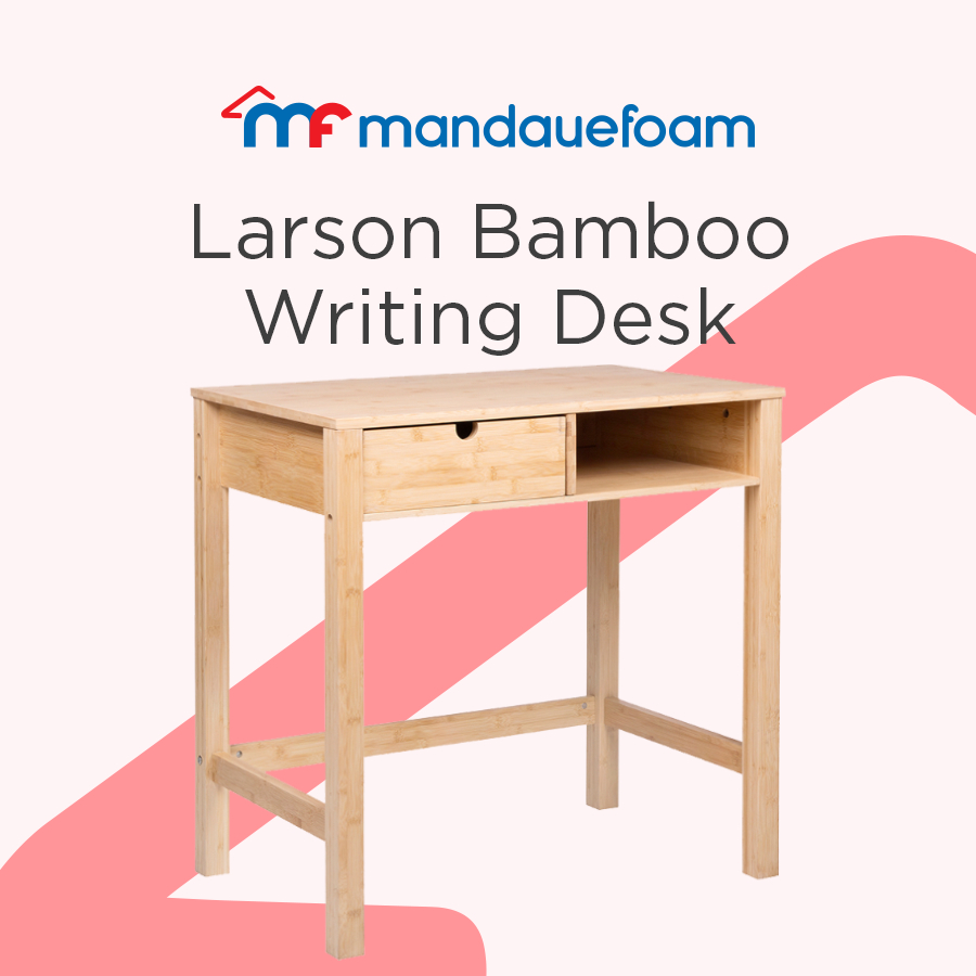 Mandaue Foam Larson Bamboo Writing Desk | Shopee Philippines