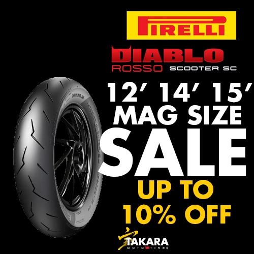 PIRELLI TIRE Diablo Rosso Scooter SC Tires 12 14 15 by TAKARA TIRES ...