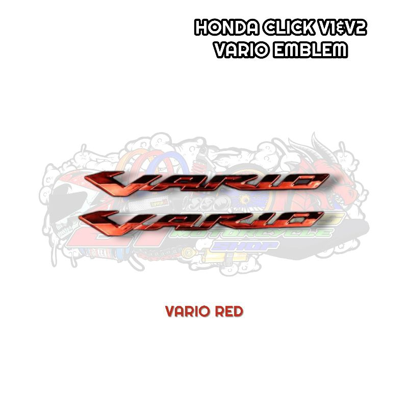 Honda Click V2 / V3 / V4 / Vario Emblem (PAIR) - RED | Shopee Philippines