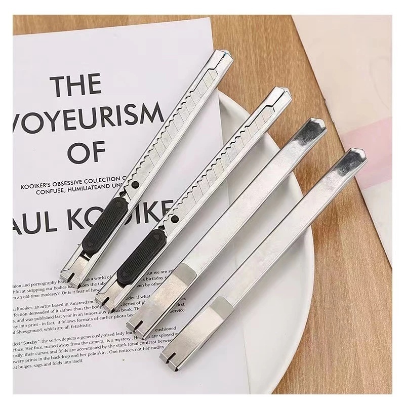 Stainless Steel Knife Retractable Blade Mini Manual Knife Office ...