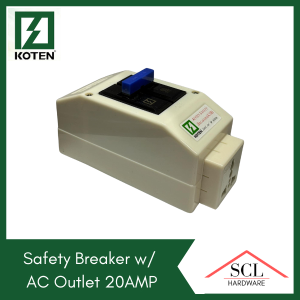 ORIGINAL KOTEN Safety Breaker w/ Aircon Outlet 20AMP KSB-S 2P | Shopee Philippines
