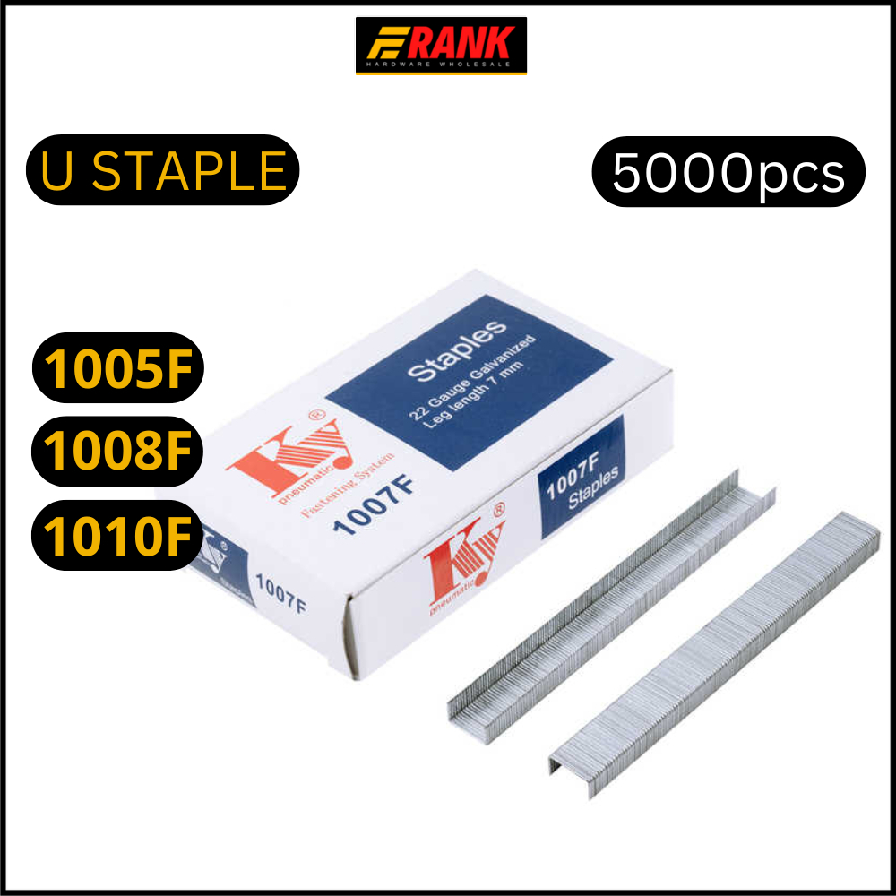 Staple Wire 1005F 1008F 1010F 5000pcs/box Gun Tucker Staples U Shape Nails Frank Hardware ...