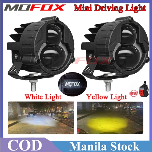 MOFOX N2 Laser Gun 60W Motorcycle Mini Driving Light Dual Color Hi/Lo ...