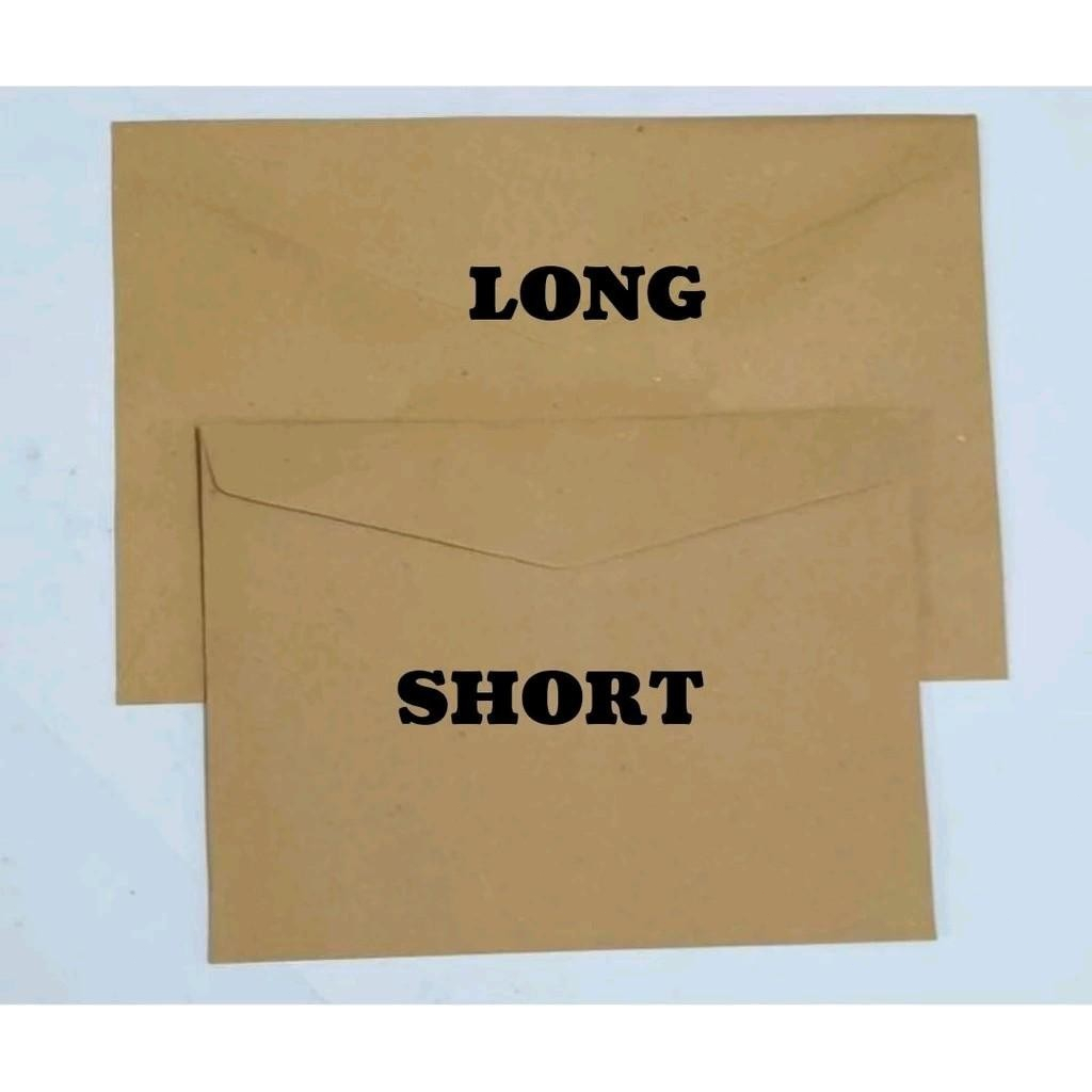 【COD】50PCS Brown Envelope Long & Short For School Business and Office ...