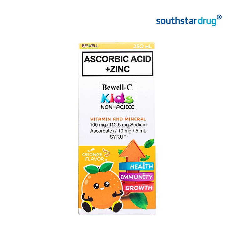 Bewell-C Kids Ascorbic Acid+Zinc Syrup 250ml | Shopee Philippines
