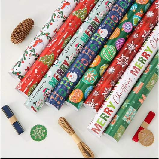 25's - 50's Christmas wrapper 48-64cm random 1 design per 10pcs ...