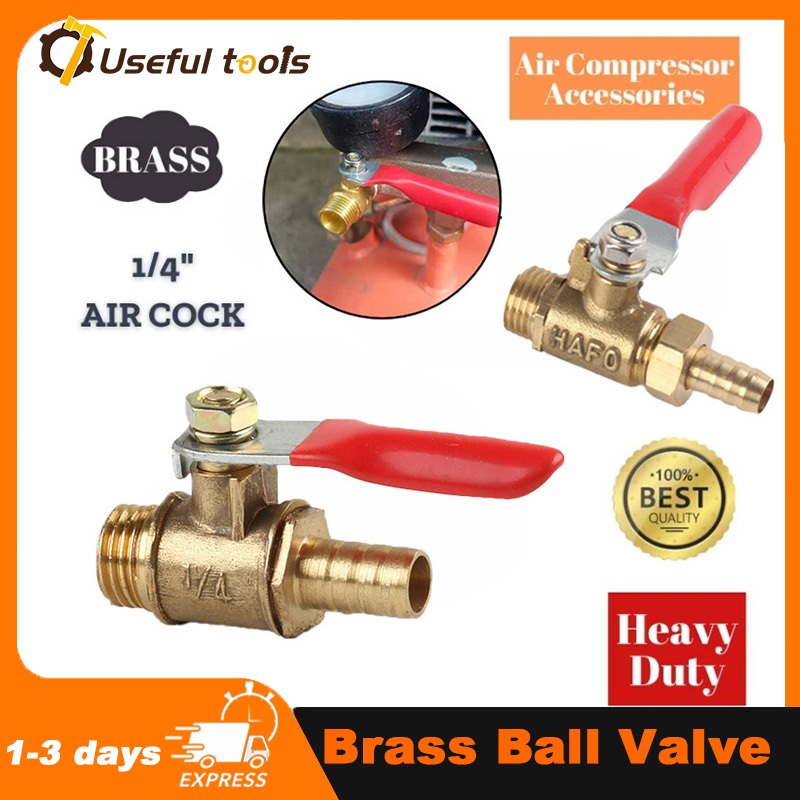 1/4 Inch Brass Ball Valve 1/4"Air Ball Valve Compressor Ball Valve ...