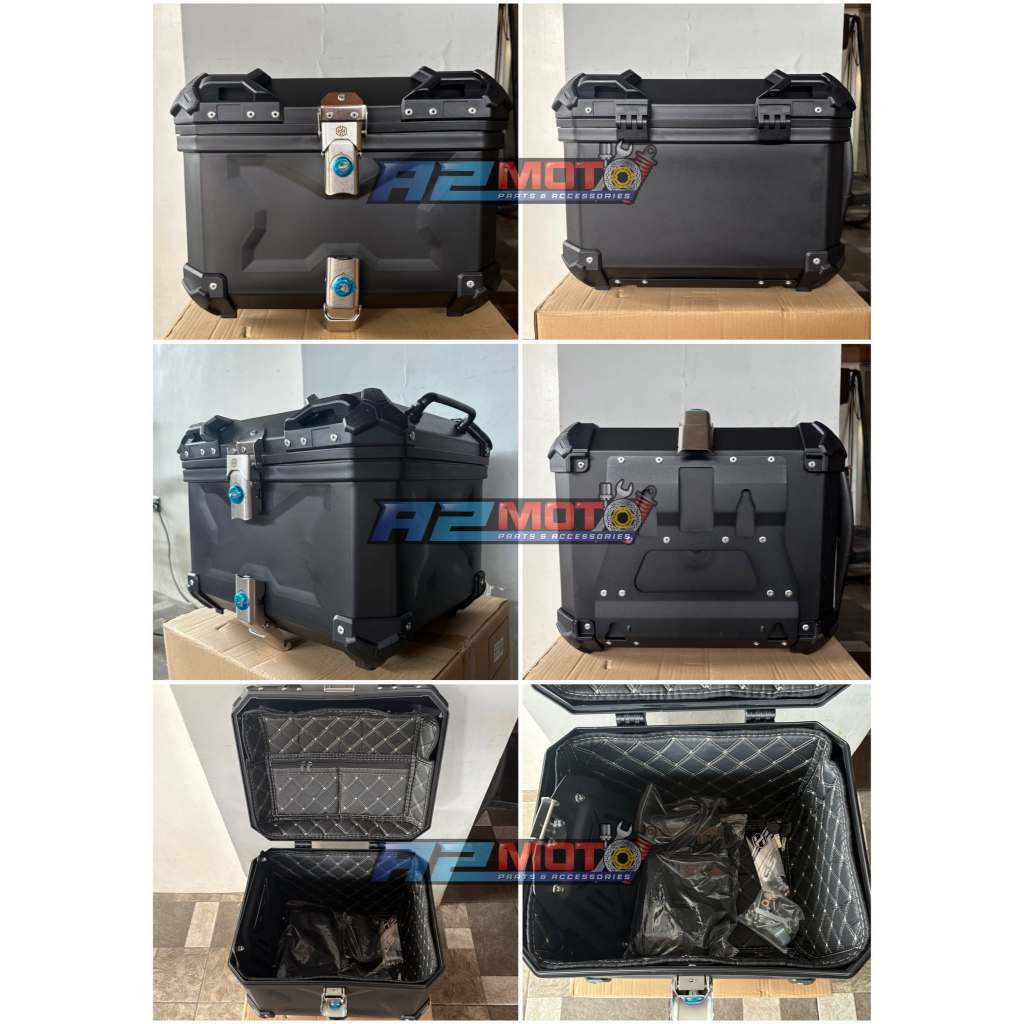 A2 Top Box ABS Hard Plastic 36L 45L HNJ Secure Hexalite MC Aerolite ...