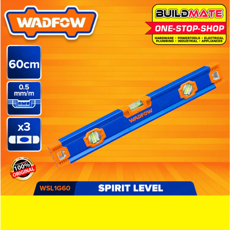 Buildmate x WADFOW Spirit Level 60CM | 80CM Double Side Milled Spirit ...