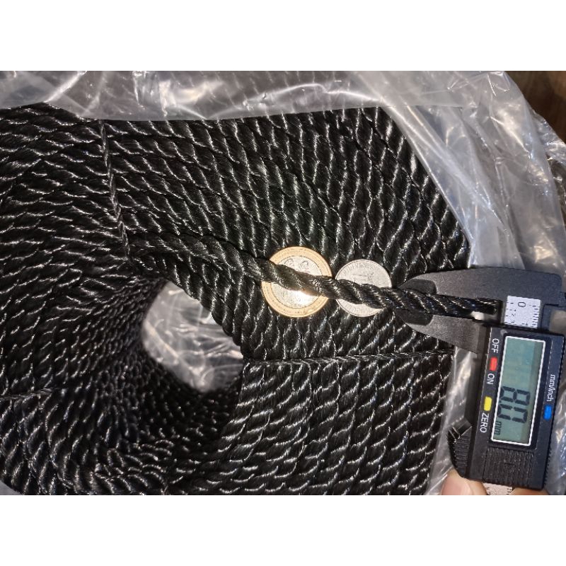 CUSTOMIZED LENGTH NYLON ROPE 100 METERS NO. 16 ( 8MM ) ROPE PER METER ...