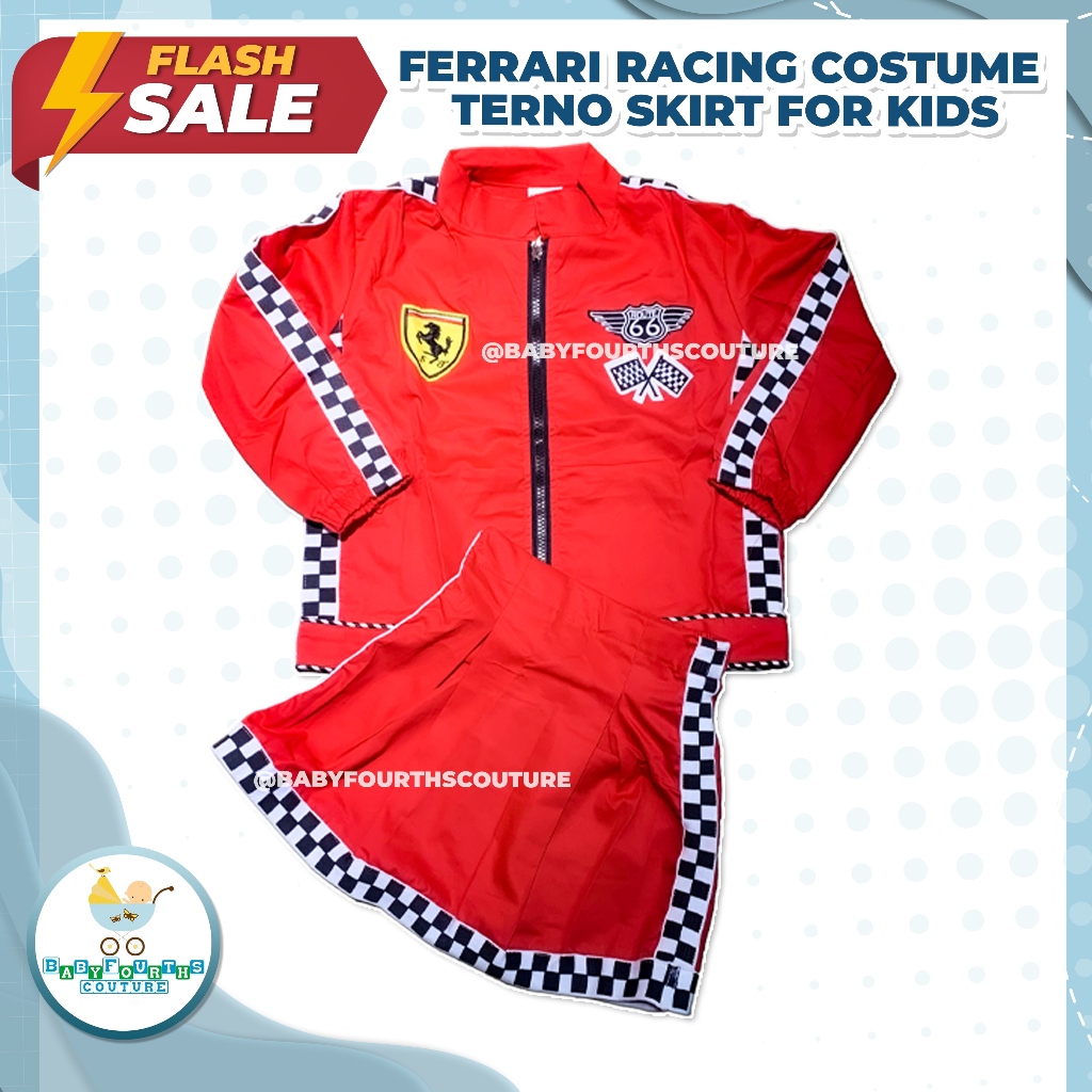COD Baby Toddler Girl Costume (Skirt) Terno F1 Ferrari Car Racer Kids ...