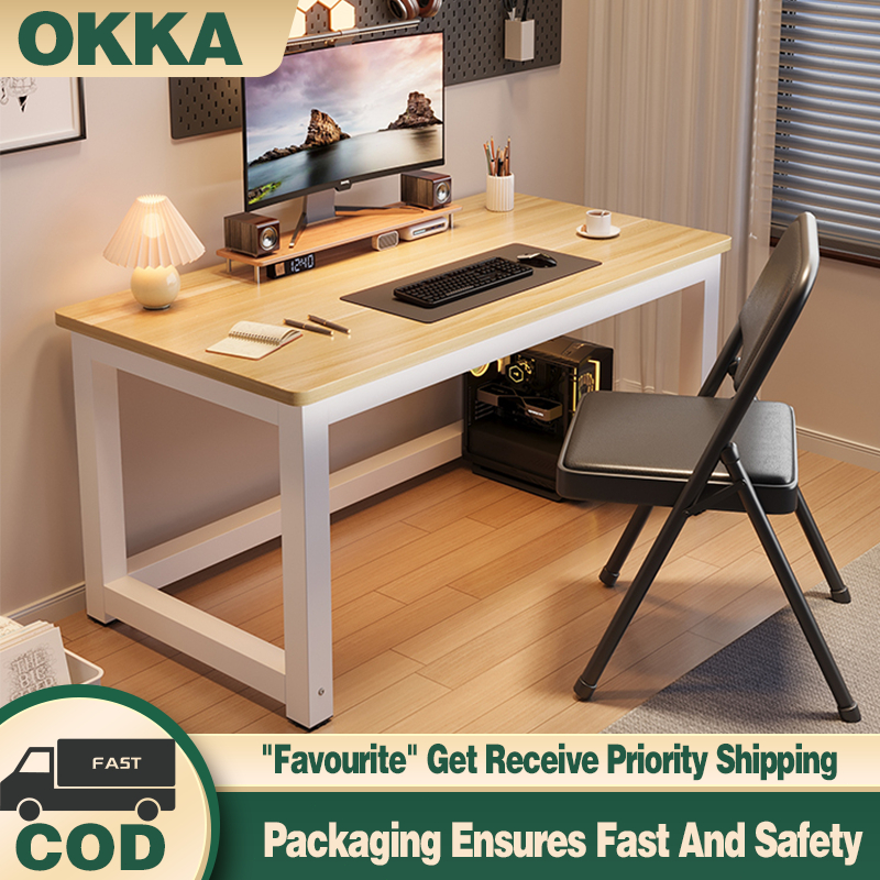 Wooden Durable Computer Desk Laptop Table for Home Office Working Study ...