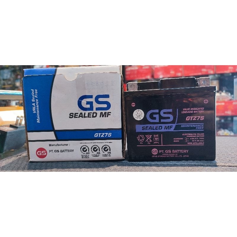 GS BATTERY GTZ7S RAIDER/MIO SPORTY/ADV160/NMAX/AEROX V2 | Shopee ...