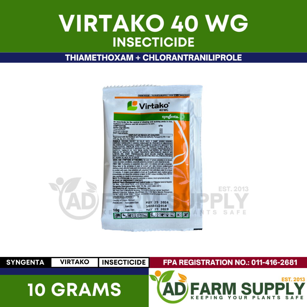 Virtako 40 WG Insecticide - Sygenta Pest Control for Rice, Corn and ...