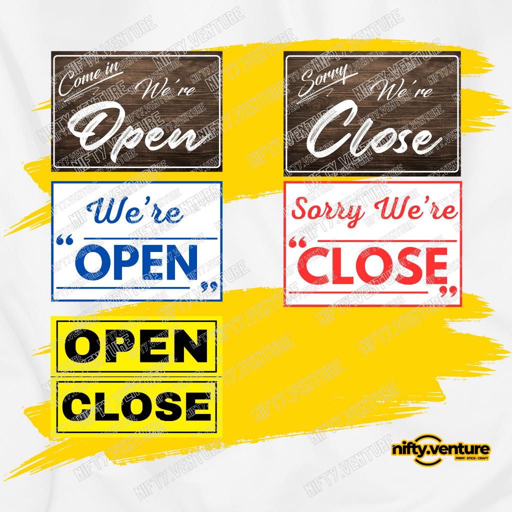 "Open and Close" Signage (One Side Open/One Side Close) PVC/Laminated ...