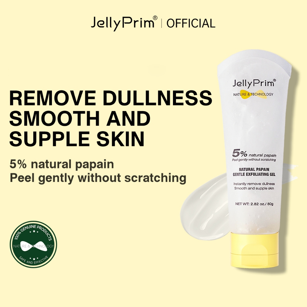 JellyPrim Exfoliating Gel Natural Papain Gentle Removes Dead Skin Cells ...