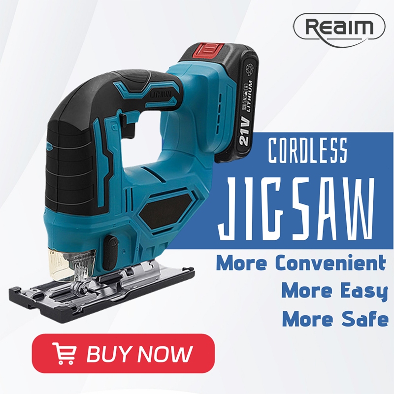 REAIM Cordless Jigsaw Power Tool Heavy Duty Electric 900W Woodworking ...
