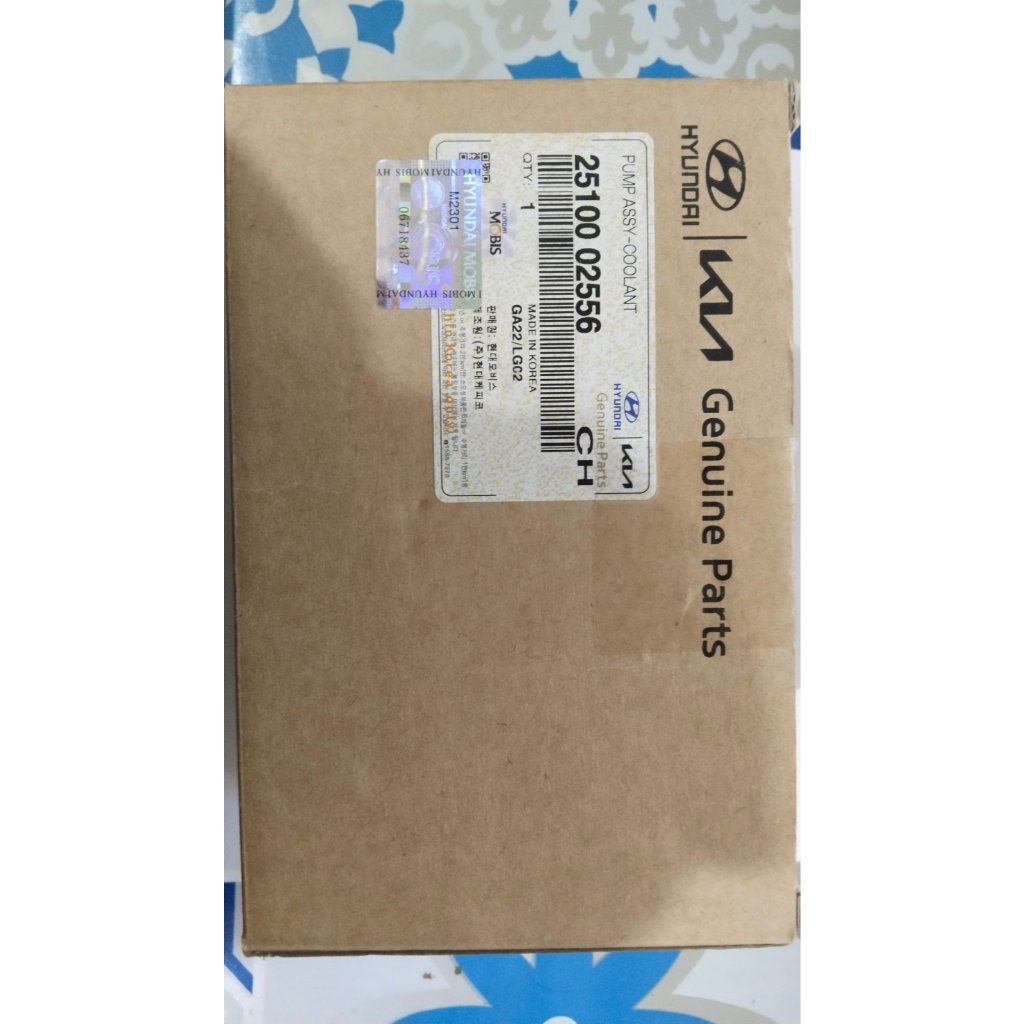 25100-02566 ORIGINAL GENUINE MOBIS WATER PUMP HYUNDAI EON/GETZ/PICANTO ...