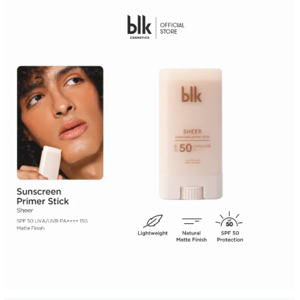 blk cosmetics universal sheer sunscreen primer stick SPF 50 UVA/UVB PA ...