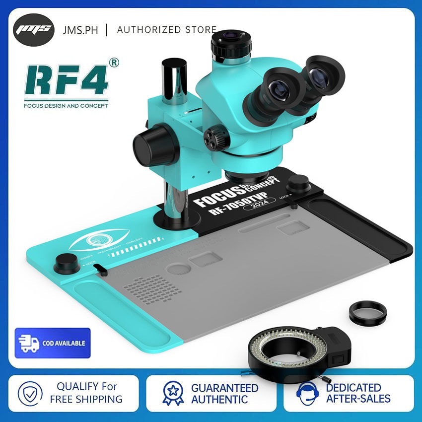 2024 RF4 RF-7050TVP Triocular Microscope 7-50X Zoom Lens Magnification ...