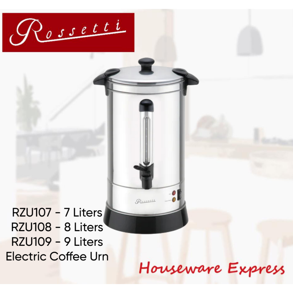 Rossetti Electric Coffee Urn/Percolator 7/8/9 Liters RZU-107/RZU-108 ...