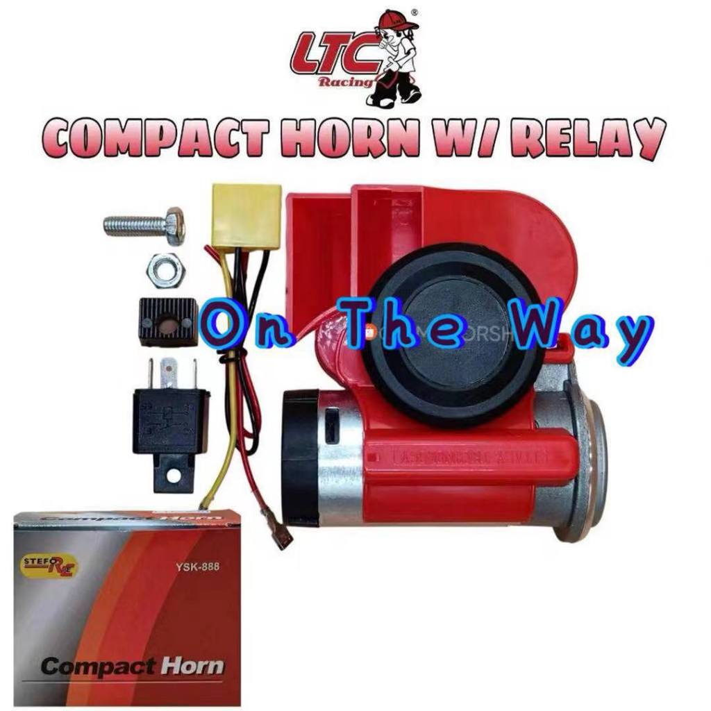 LTC 888-2 12V Snail Compact Horn With Realy Big Size for Cars and ...