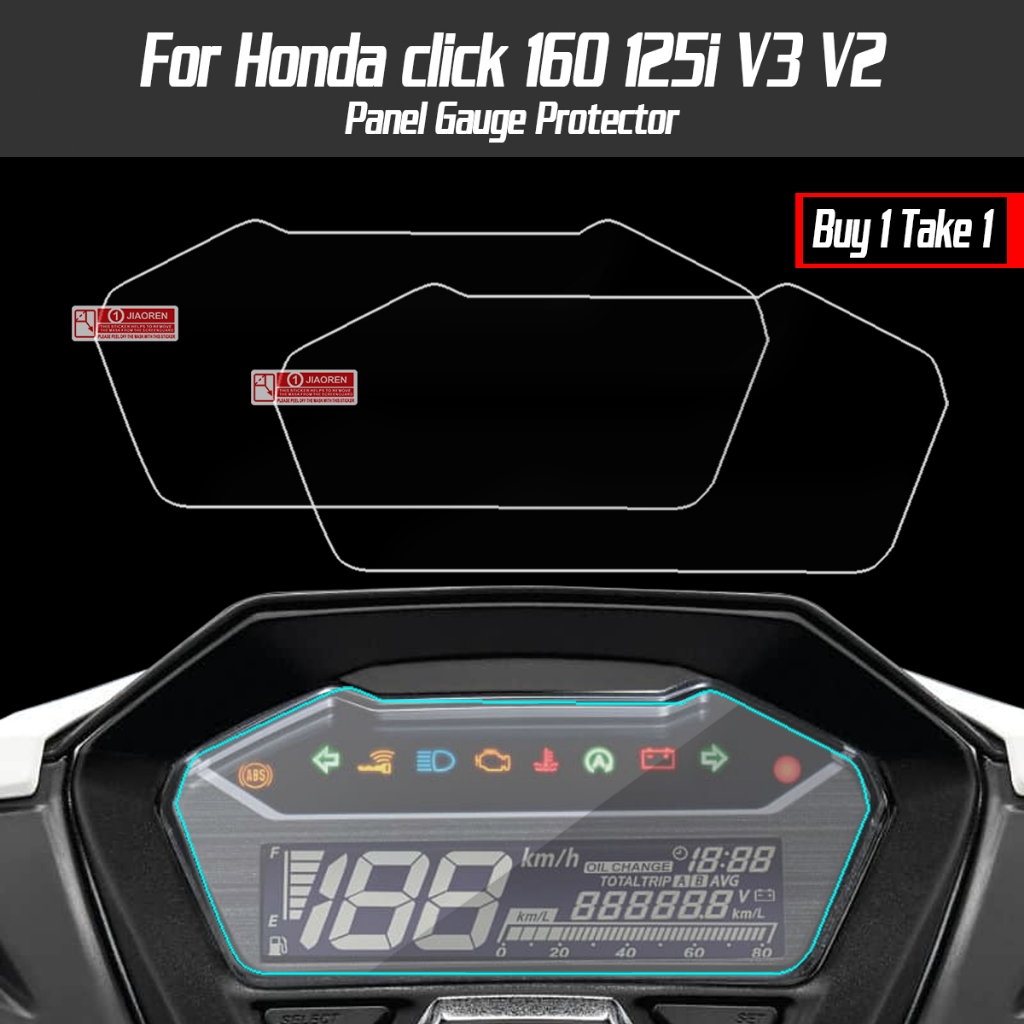 panel gauge protector click 160 125i V3 V2 speedometer dashboard screen ...