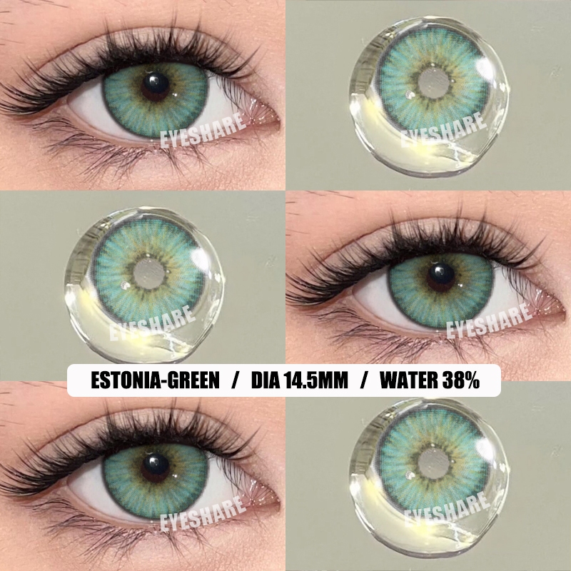 【COD】Eyeshare 1 Pair ESTONIA Series Green Color Contact Lenses Natural ...