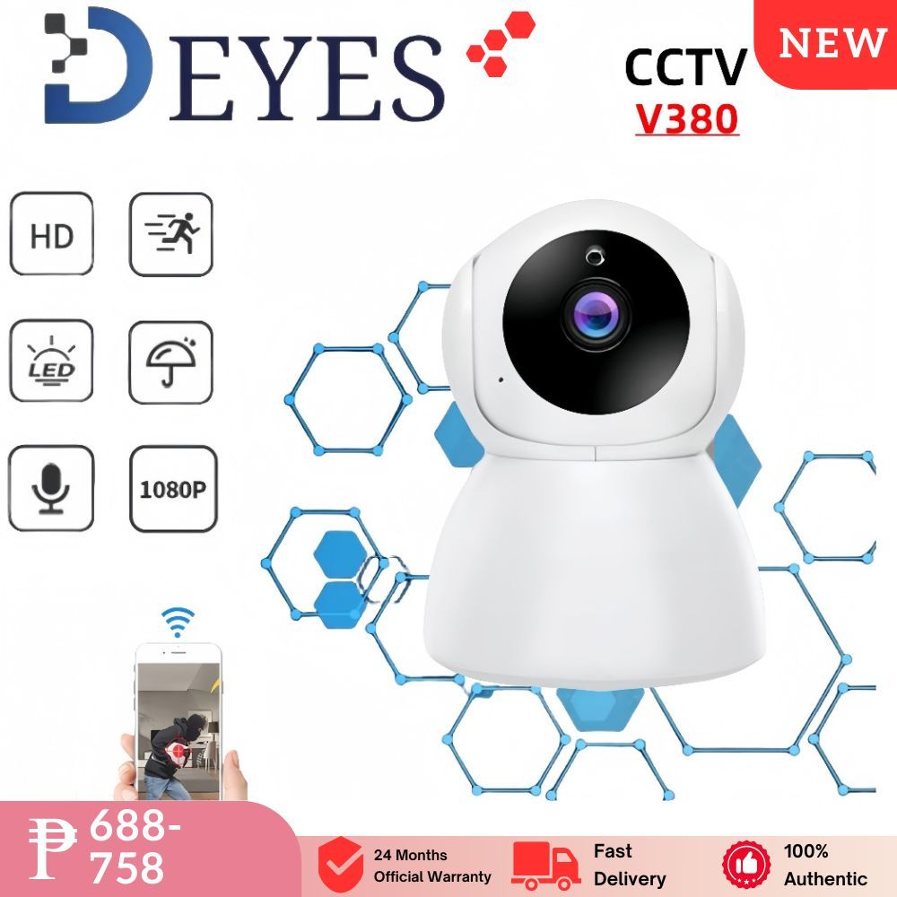 CCTV Camera V380 1080p WiFi Network IR Night Vision PTZ Home CCTV ...