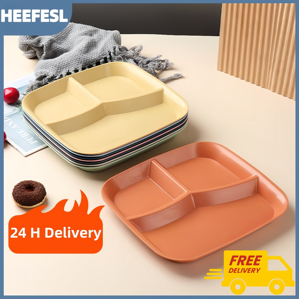 HEEFESL 6 Colour Household Tableware Tray One Person Food Dividing ...