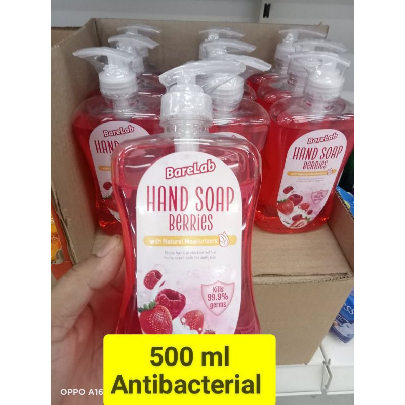 500 ml. Barelab Hand Soap Antibacterial Berries ORIGINAL | Shopee ...