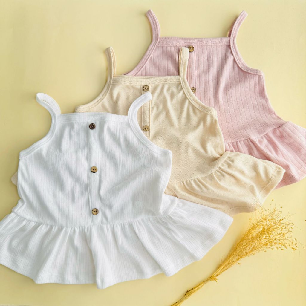 PP Apparel Kids Peplum Strap & Leggings Girls Ribbed Knitted Terno ...