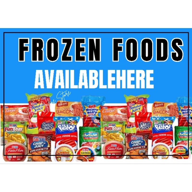 FROZEN FOODS SIGNAGE, STORE SIGNAGE, STORE SIGN LAMINATED/ PVC A4 ...