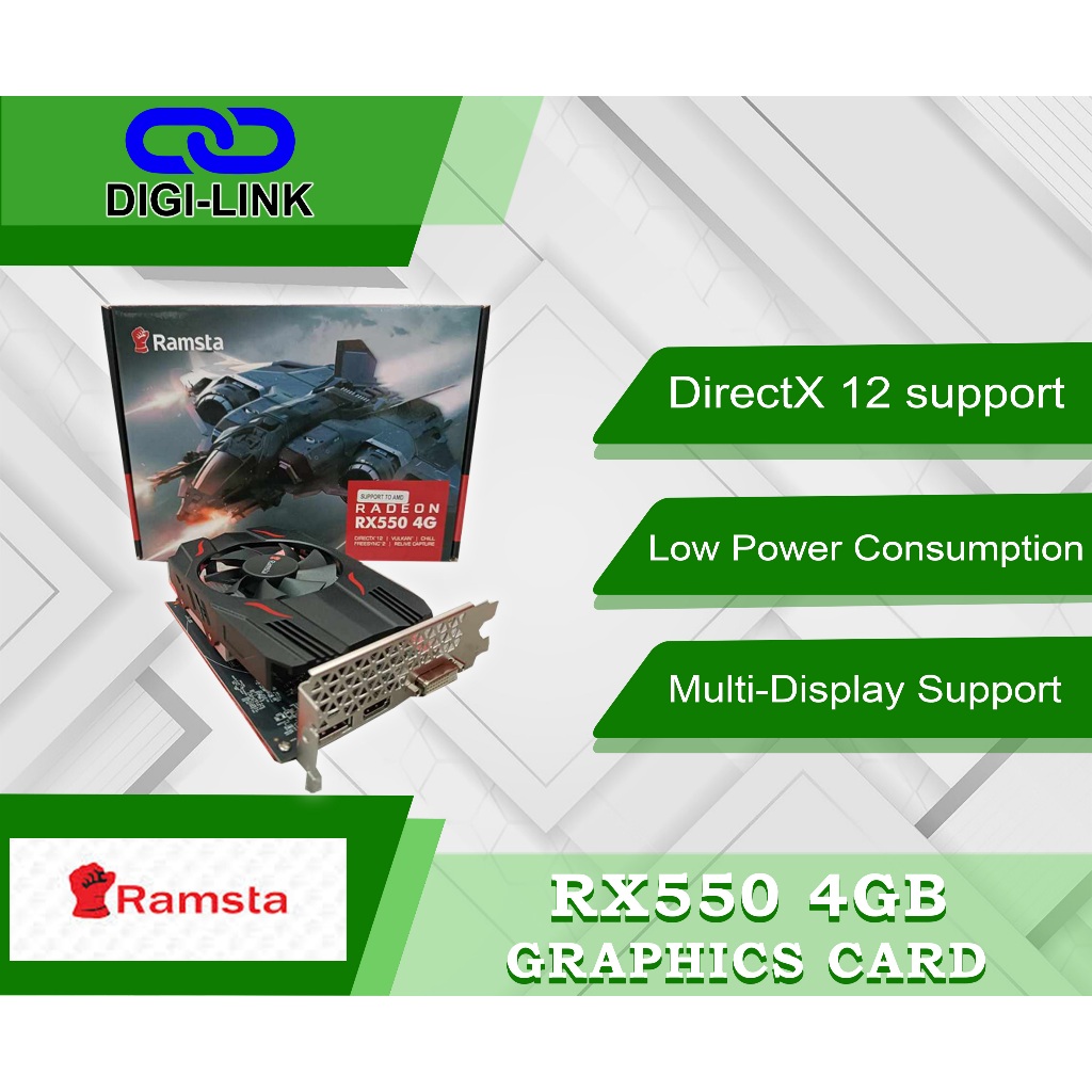 RAMSTA RX550 4GB GDDR5 Graphics Card | Shopee Philippines